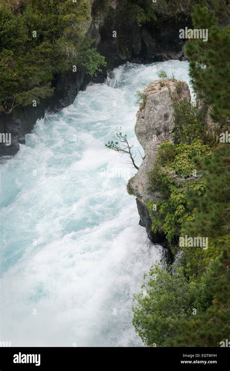 Cascade De Huka Fleuve Waikato Taupo île Du Nord Waikato Nouvelle