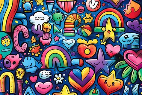 A Playful And Vivid Graffiti Style Artwork Celebrating Love In Its Many