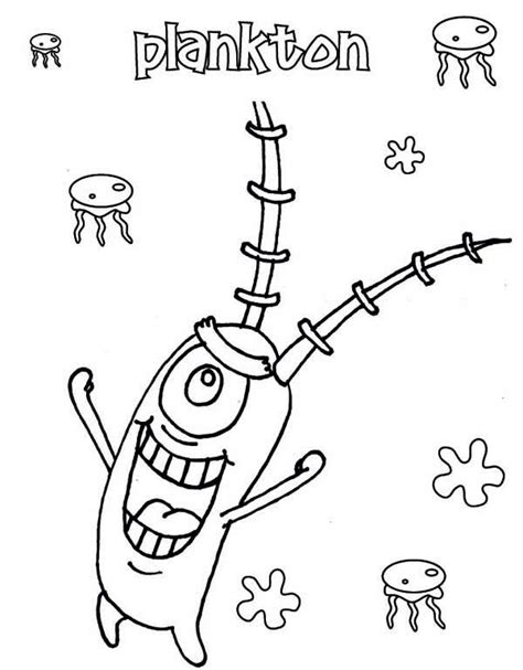 Plankton Spongebob Coloring Pages