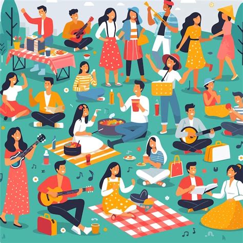 Diversity Concept Flat Vector Illustration Style Background Premium