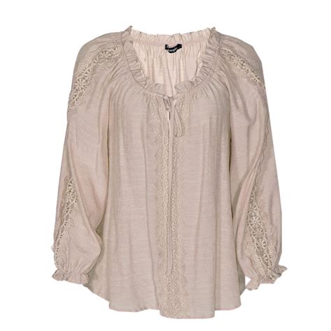 Blusa Con Jareta Y Encaje Para Mujer Philosophy