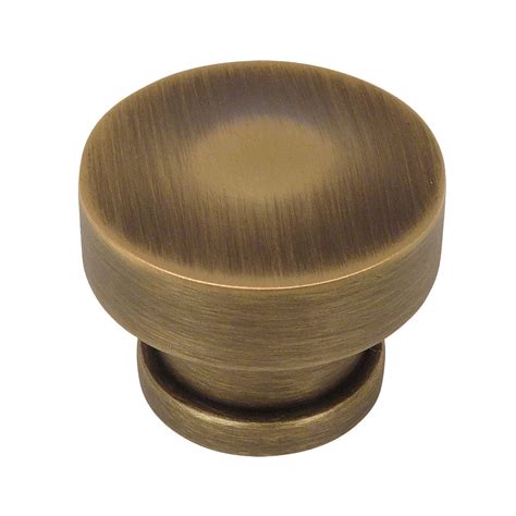 Cosmas 704bab Brushed Antique Brass Round Contemporary Cabinet Knob Cosmas