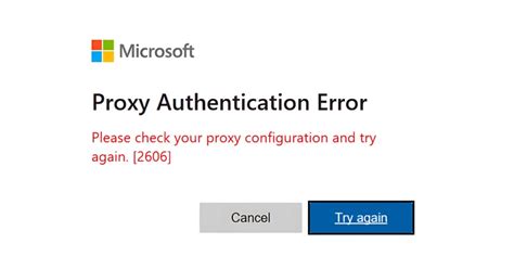 How To Fix Proxy Authentication Error 2606 In OneDrive