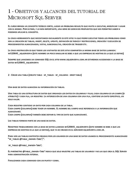 Base De Datos Sql Pdf Modelo De Datos Gestión De Datos