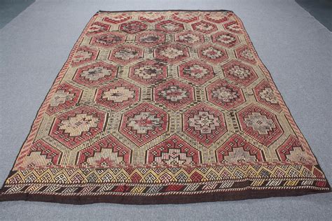 Large Kilim Vintage Kilim Turkish Kilim Embroidered Antique Kilim