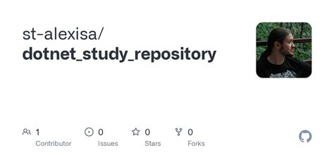 Github St Alexisa Dotnet Study Repository
