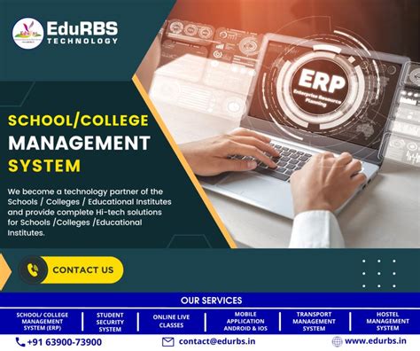 Edurbs Technology On Linkedin School College Erp Software Education System Erpsoftware