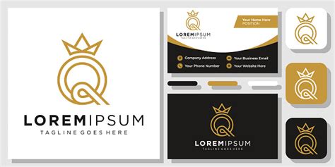 초기 편지 Q 크라운 골드 럭셔리 우아한 클래식 빈티지 로고 디자인 명함 템플릿 국왕에 대한 스톡 벡터 아트 및 기타 이미지 국왕 왕관 개념 Istock