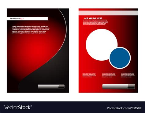 Leaflet Design Element Red Background Royalty Free Vector