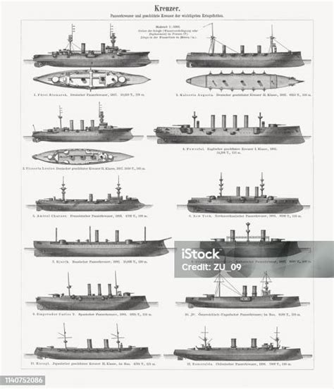 1898에 발표 된 전함 다양 한 국가 목 판화 군함에 대한 스톡 벡터 아트 및 기타 이미지 군함 선박 설계도 Istock