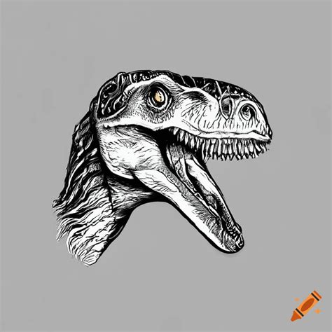 T Rex Skeleton Head Drawing