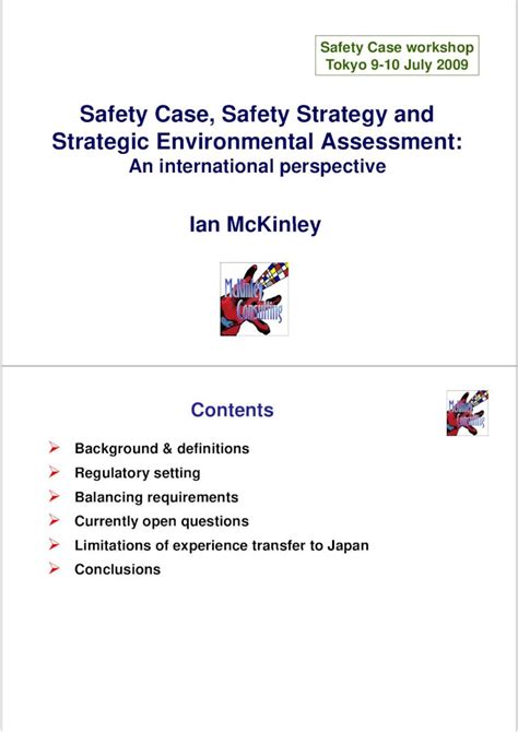 Pdf Safety Case Safety Strategy And Strategic Environmental · ¾boundary Conditions