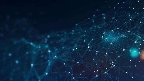 Abstract Blue Digital Data Background Network Connection Structure