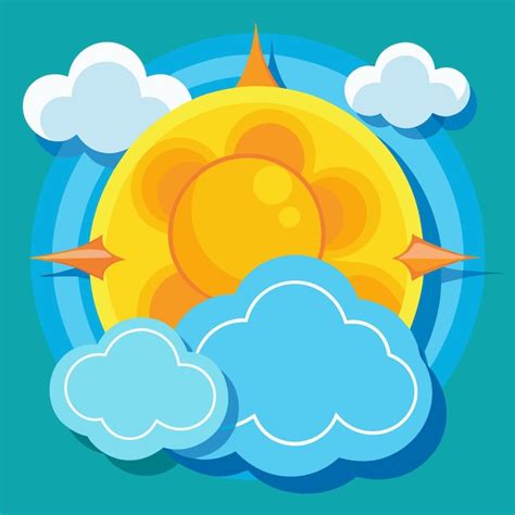 Sky And Cloud Color Vector Illustration Design Premium Ai Generated