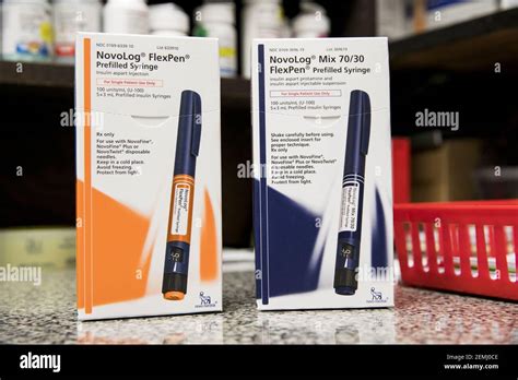 Packages Of Novolog Insulin Injectors Manufactured By Novo Nordisk