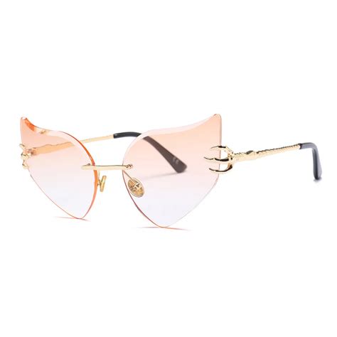 Modern Rimless Cat Eye Sunglasses Queerks™