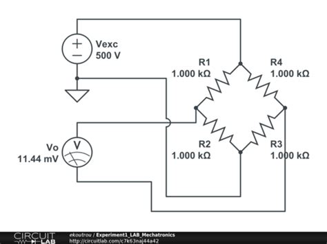 Experiment LAB Mechatronics CircuitLab