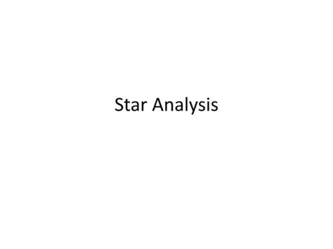 Start Analysis Ppt
