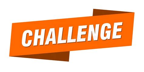 Challenge Banner Template Challenge Ribbon Label Stock Vector