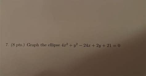 solved 6 8 pts graph the ellipse 36x2 9y2 17 8 pts
