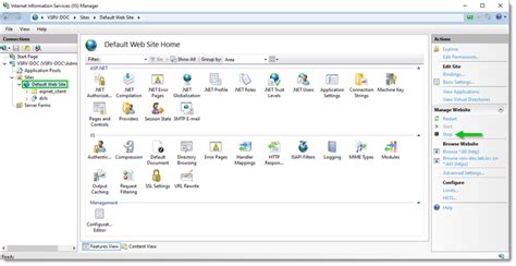 move the devolutions server web application to the default web site