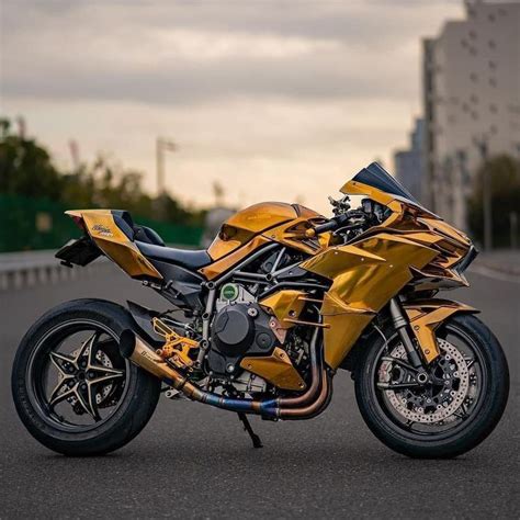 Gold Kawasaki Ninja H2 Superbikes Modifiedx Artofit