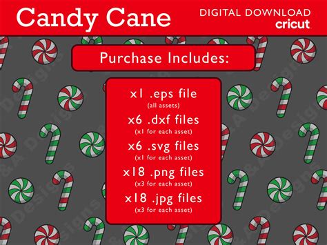 Candy Cane Svg Cricut Svg Bundle Candy Cane Clipart Peppermint Candy
