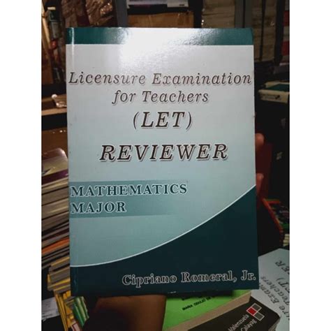 Licensure Examination For Teachers Let Reviewer Mathematics Major By Romeral Shopee Philippines