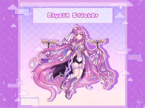 Honkai Impact Rd Elysia Herrscher Of Human Ego Sticker Cute Kawaii Anime Girl Laminated And