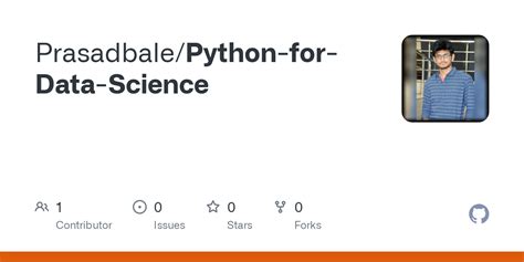 GitHub Prasadbale Python For Data Science