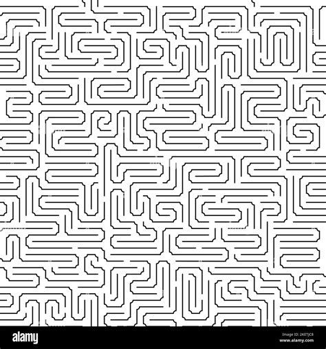 Simple Vector Seamless Monochrome Pattern Of Lines And Angles Vector Seamless Black And White