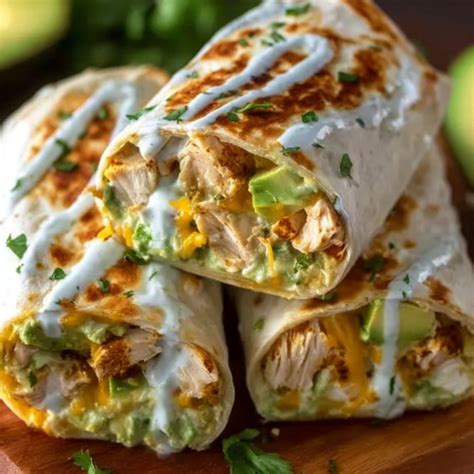 Irresistible Chicken Avocado Ranch Burritos