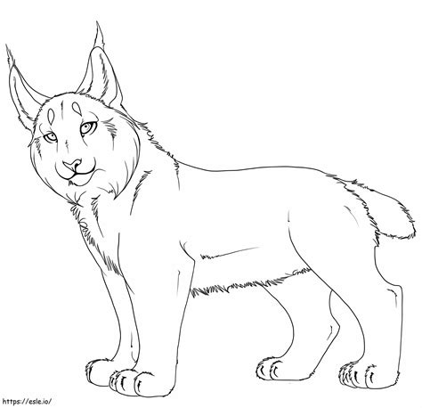 Impressive Lynx Coloring Page