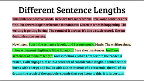 Understanding The Effect Of Varied Sentence Length Ages 9 Youtube