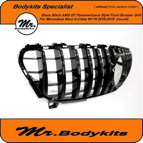 Mercedes Benz A Class W176 Gt Style Front Bumper Grille For 2016 2018