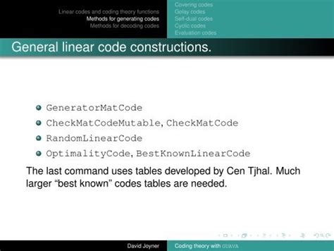 Linear Codes And