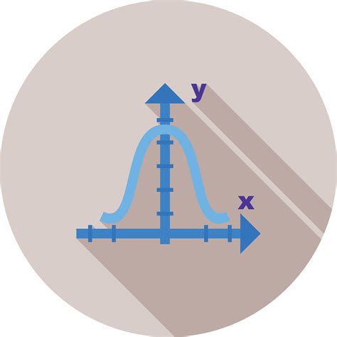 Bell Shaped Graph Flat Long Shadow Icon Vector Art At Vecteezy