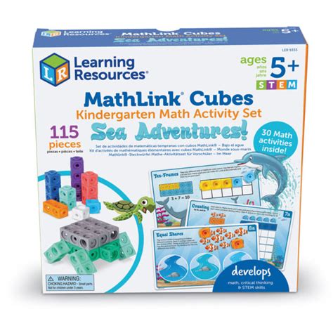 Mathlink Cubes Kindergarten Math Activity Set Sea Adventures Sharper Production Line