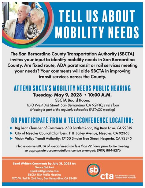 Sbcta Mobility Needs Public Hearing Sbcta