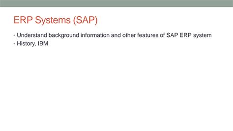 Solution Erp Enterprise Resource Planning Systems Sap Full Explained Studypool
