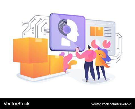 Predictive Inventory Analytics With Ai Abstract Vector Image