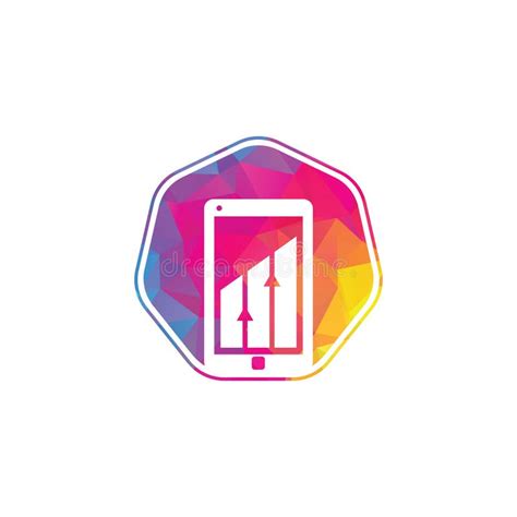 mobile graph logo template design stock vector illustration of