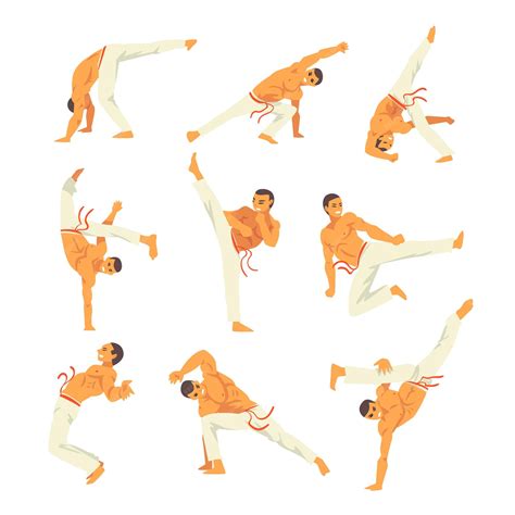 Premium Vector Male Capoeira Dancer Or Fighter Character Practicing