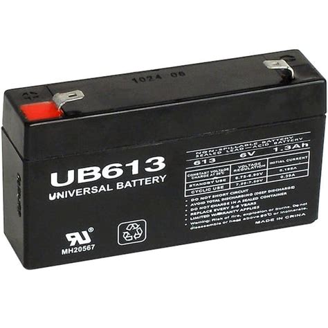UPG 6 Volt 1 3 Ah F1 Terminal Sealed Lead Acid SLA AGM Rechargeable Battery UB613 The Home Depot