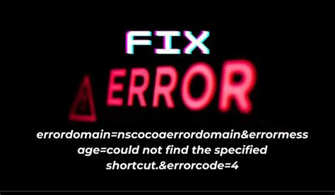 The Error Errordomainnscocoaerrordomainanderrormessagecould Not Find