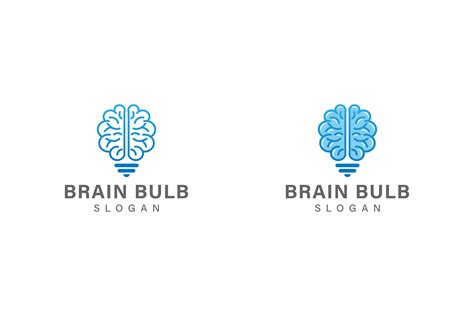 Brain Light Bulb Logo Design Graphic By Pathmo Lab · Creative Fabrica