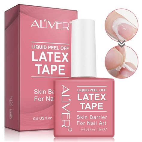 Aliver Nail Art Latex Tape Peel Off Liquid Anti Overflow Peel Off