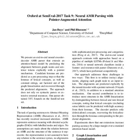 Oxford At Semeval 2017 Task 9 Neural Amr Parsing With Pointer