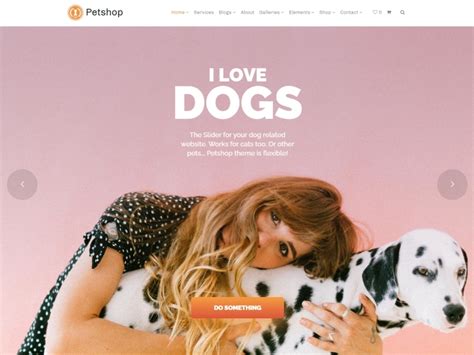 Petshop WordPress Theme Home Page Slider Template By Visualmodo
