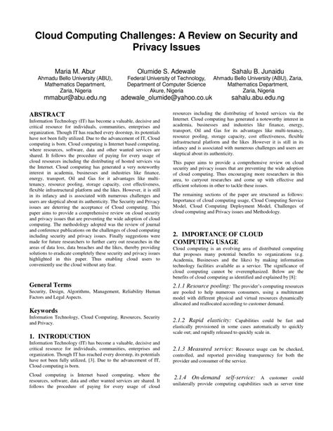 Pdf Cloud Computing Challenges A Review On Security And Privacy Issues